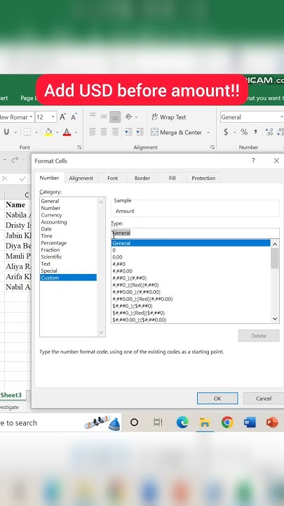 Add "usd" before amount in excel #shorts #computer_basics #tricks #excel #exceltutorial - YouTube