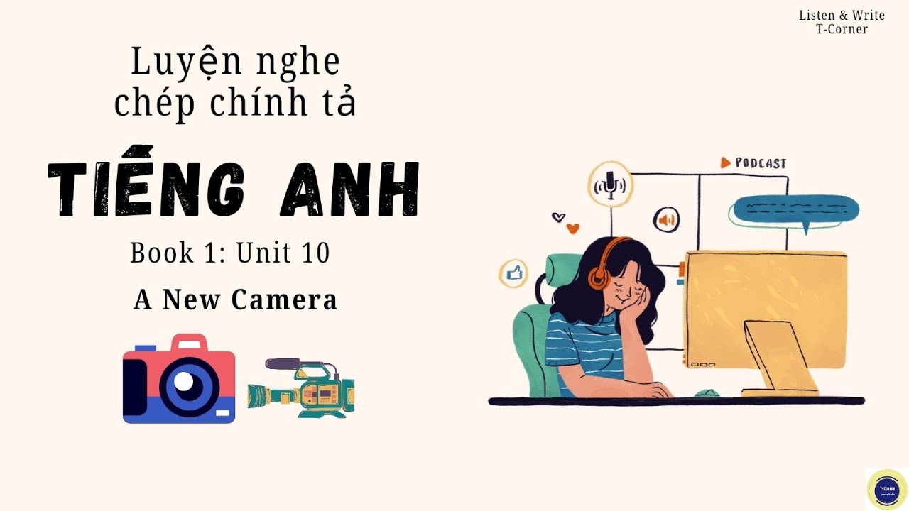 Luyện nghe chép chính tả tiếng Anh | Unit 10 - Book 1 - Level 1 - YouTube