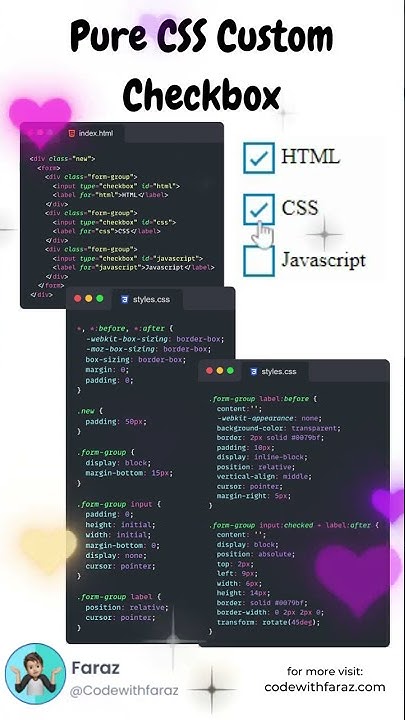 *Source Code * Simple Custom Checkbox | Custom Checkbox with HTML and CSS - YouTube