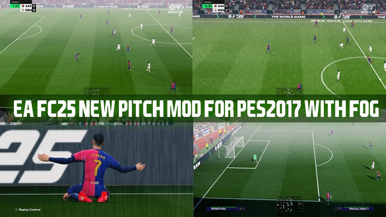 PES2017 | NEW EA FC25 PITCH MOD WITH FOG - YouTube