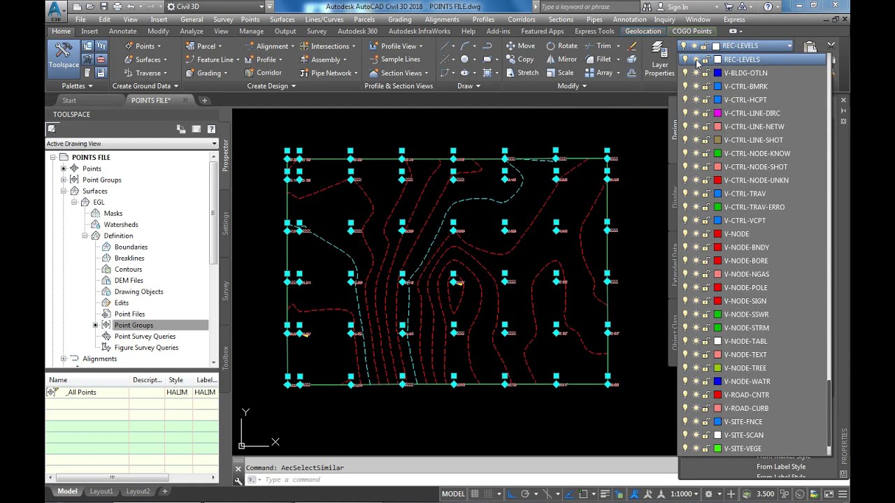 CREATING SURFACE FROM COGO POINTS AND LEVELS ON GRID YouTube creating-surface-from-cogo-points-and-levels-on-grid-youtube
