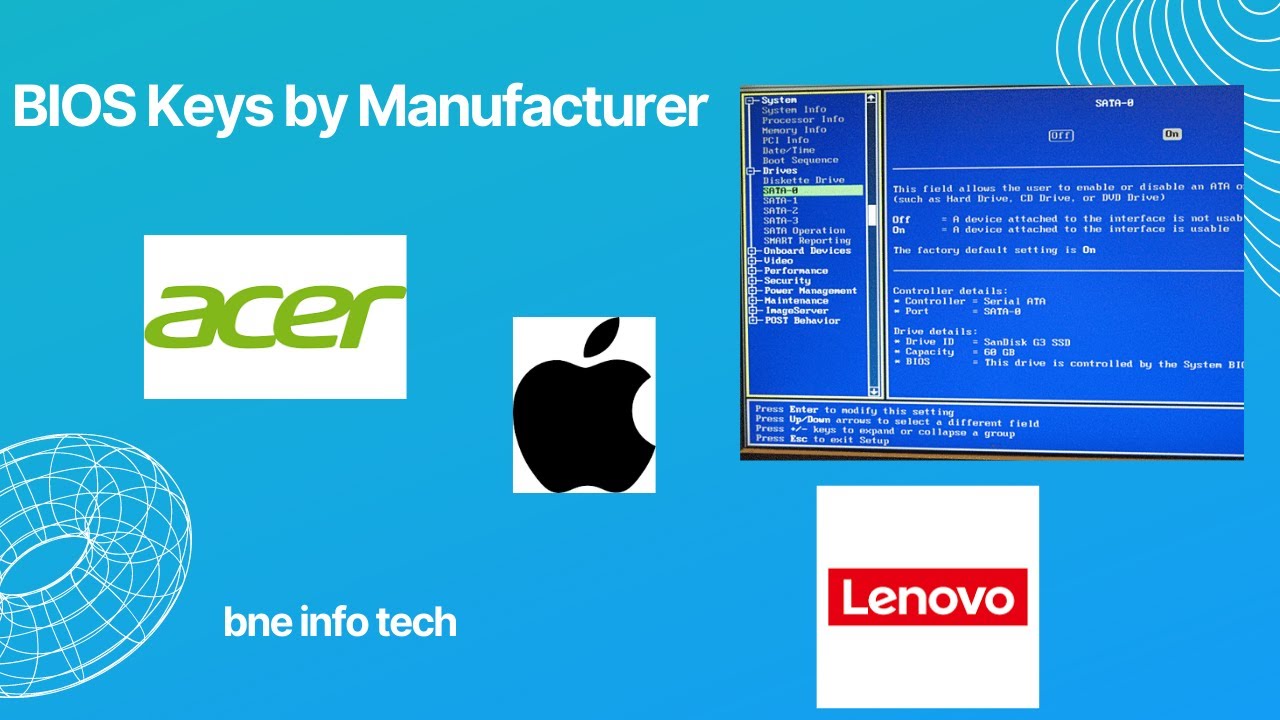BIOS Keys by Manufacturer tutorial/bne info tech - YouTube