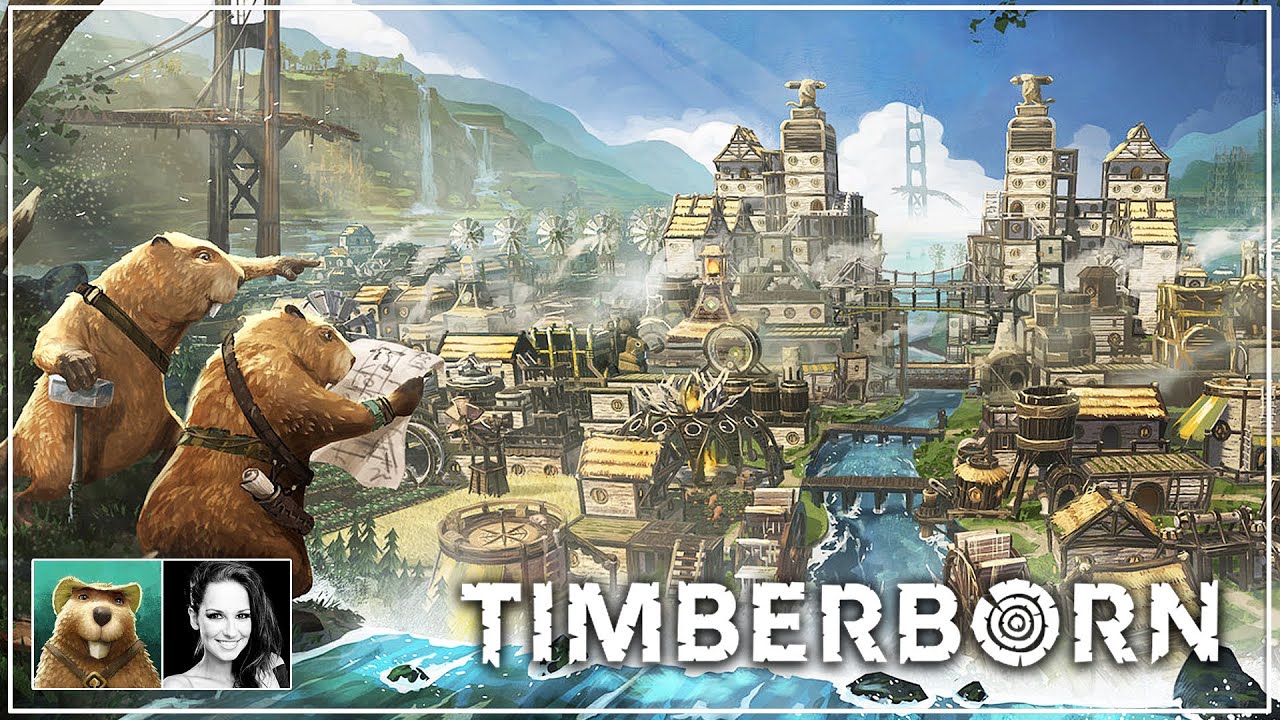 🌳 Building a Beaver City in Timberborn | Vertical City Builder | First ...