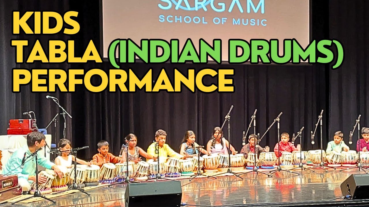 Kids Amazing Tabla (Indian Drums) Performance by Sargam School of Music ...