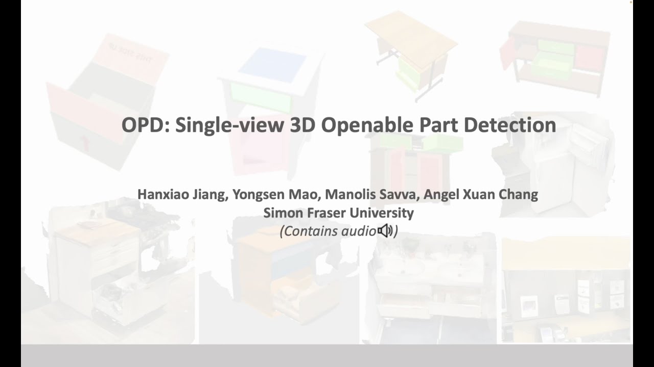 OPD: Single-vew 3D Openable Part Detection - YouTube