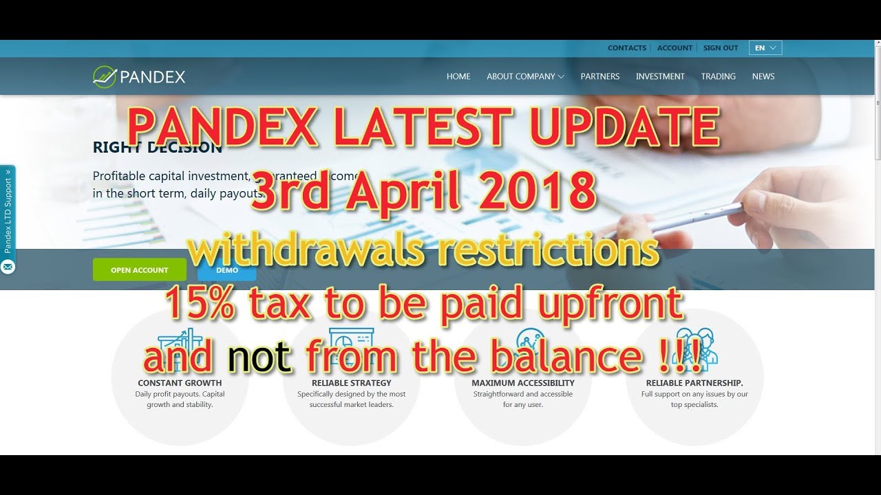 PANDEX - Latest Update 3rd April 2018 - Withdrawals restricted - Part 1 ...