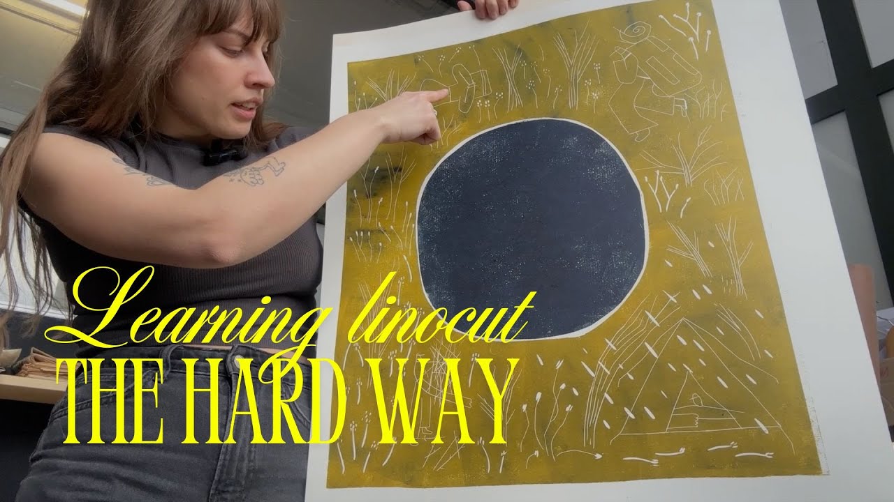 Art student vlog | Linocut Printmaking as an Art Student | 3 Semesters ...