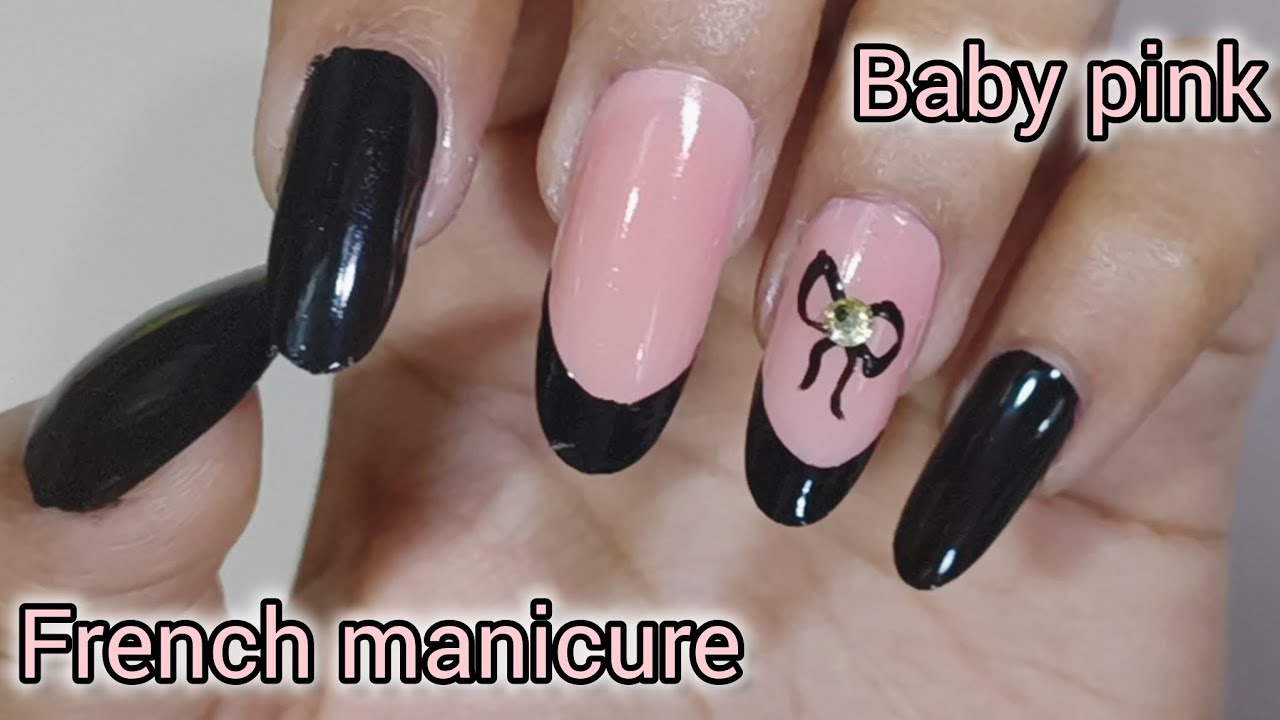 French manicure at home 💅🏻// easy step by step nailart tutorial 🩷 - YouTube