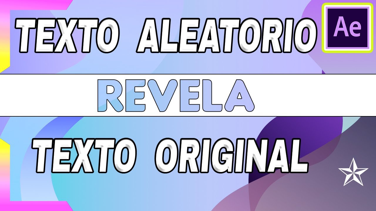 LETRAS ANIMADAS EN AFTER EFFECTS🔥 💥Cómo crear TEXTO ALEATORIO (revelado ...