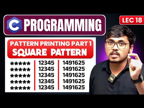 L-18 Square Pattern Program in C | Square Pattern Printing | Marathi Coding Shala - YouTube