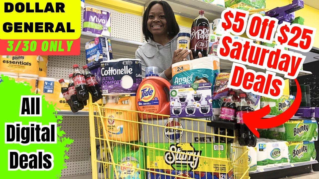 Dollar General $5 Off $25 Saturday Deals for 3/30 | Easy All Digital ...