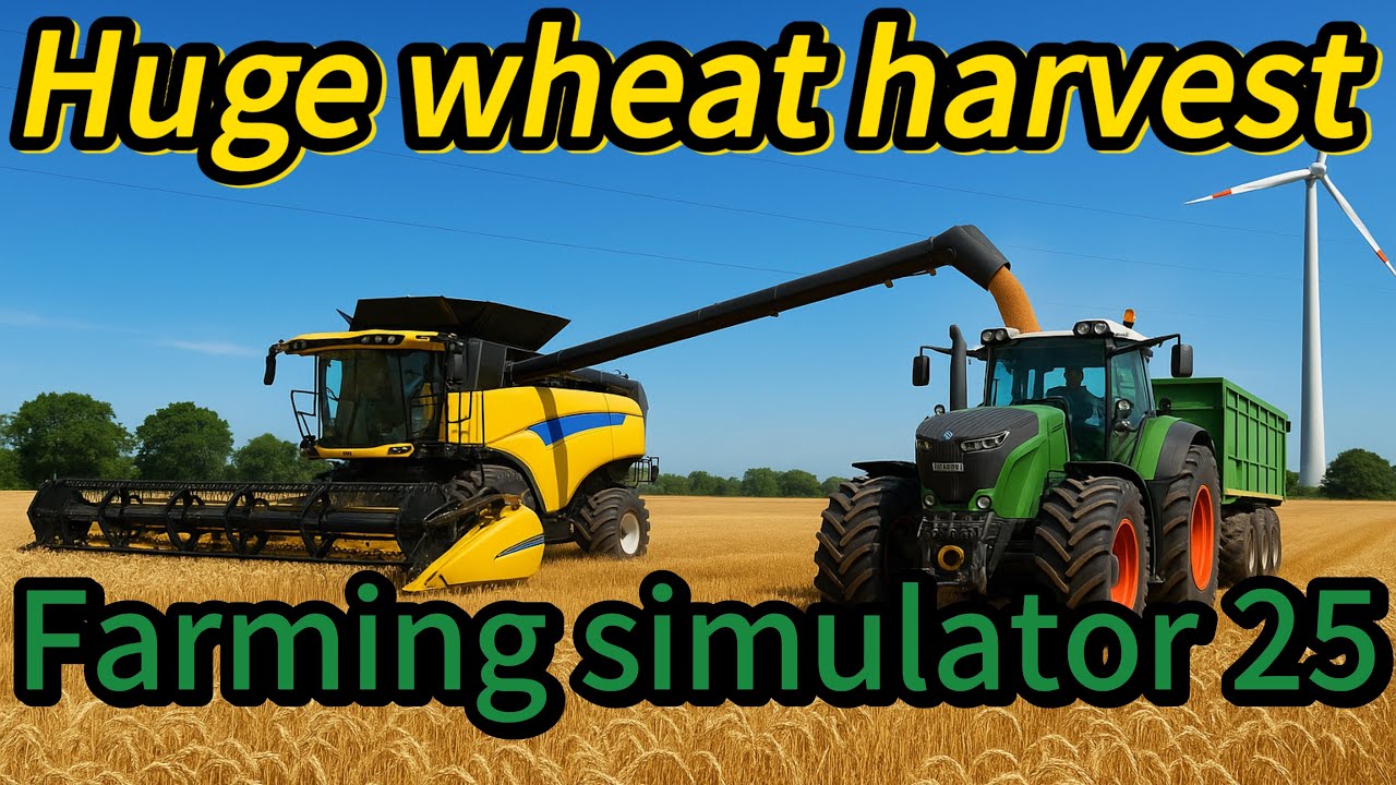 Big Wheat Harvest on the Farm! | Farming Simulator 25 - YouTube