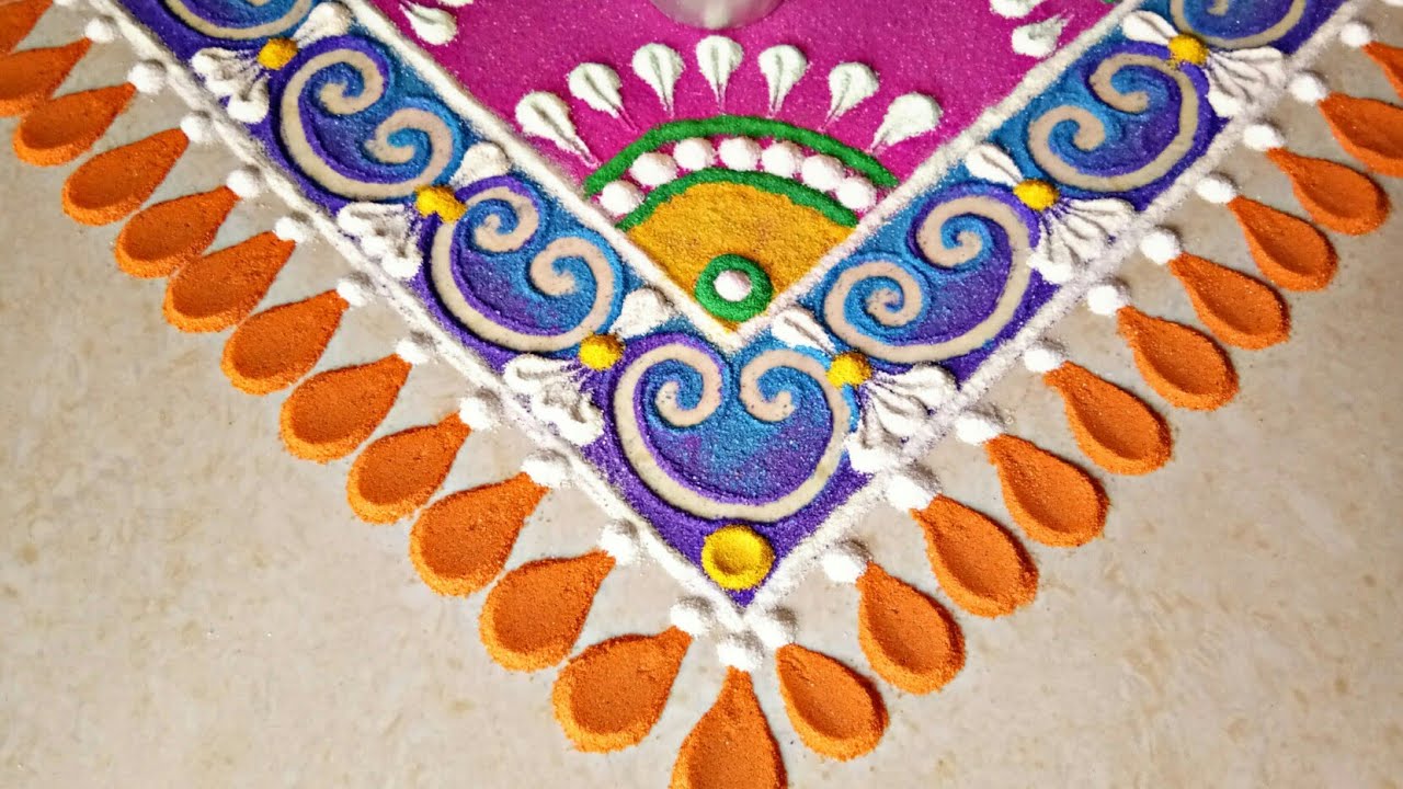 Top beautiful rangoli design for festival | Attractive rangoli design ...