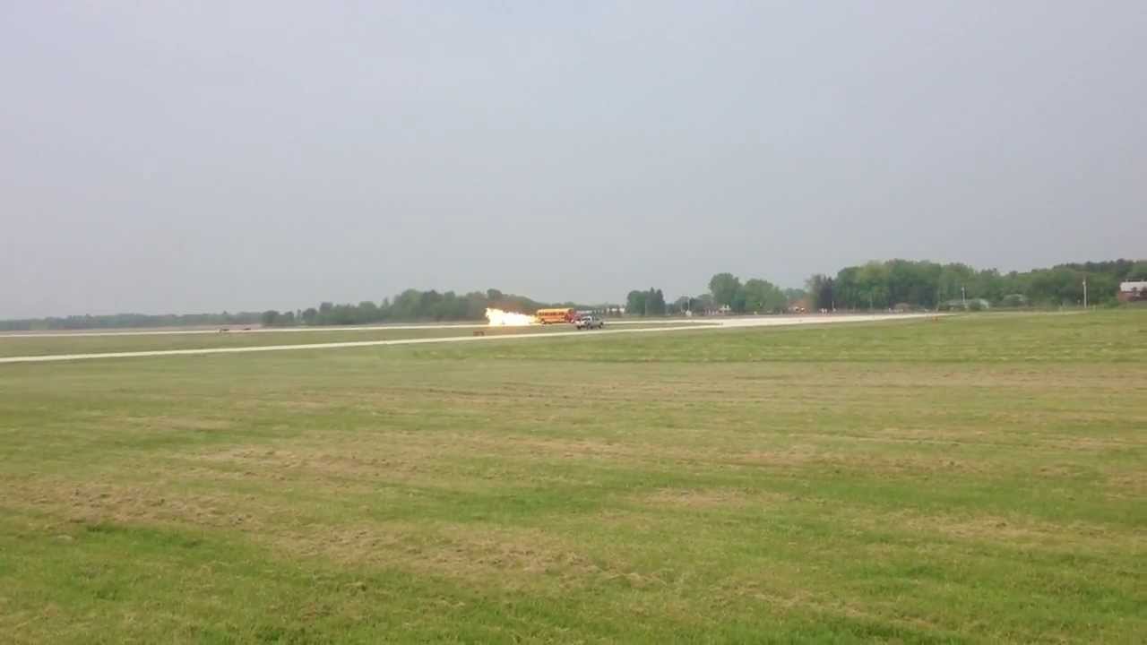 Jet Powered School Bus Vs Plane (HD) - YouTube