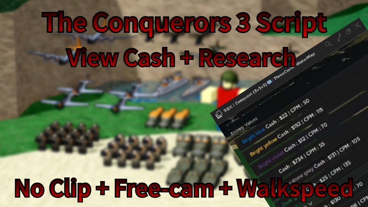 The Conquerors 3 Script Showcase | View Cash + Research + More! - YouTube