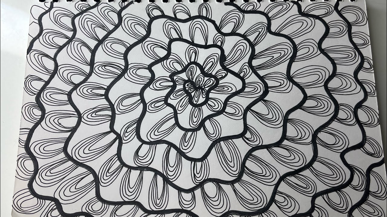 Relaxing Zen art | Zentangle Art for Beginners | Zentangle doodle art ...