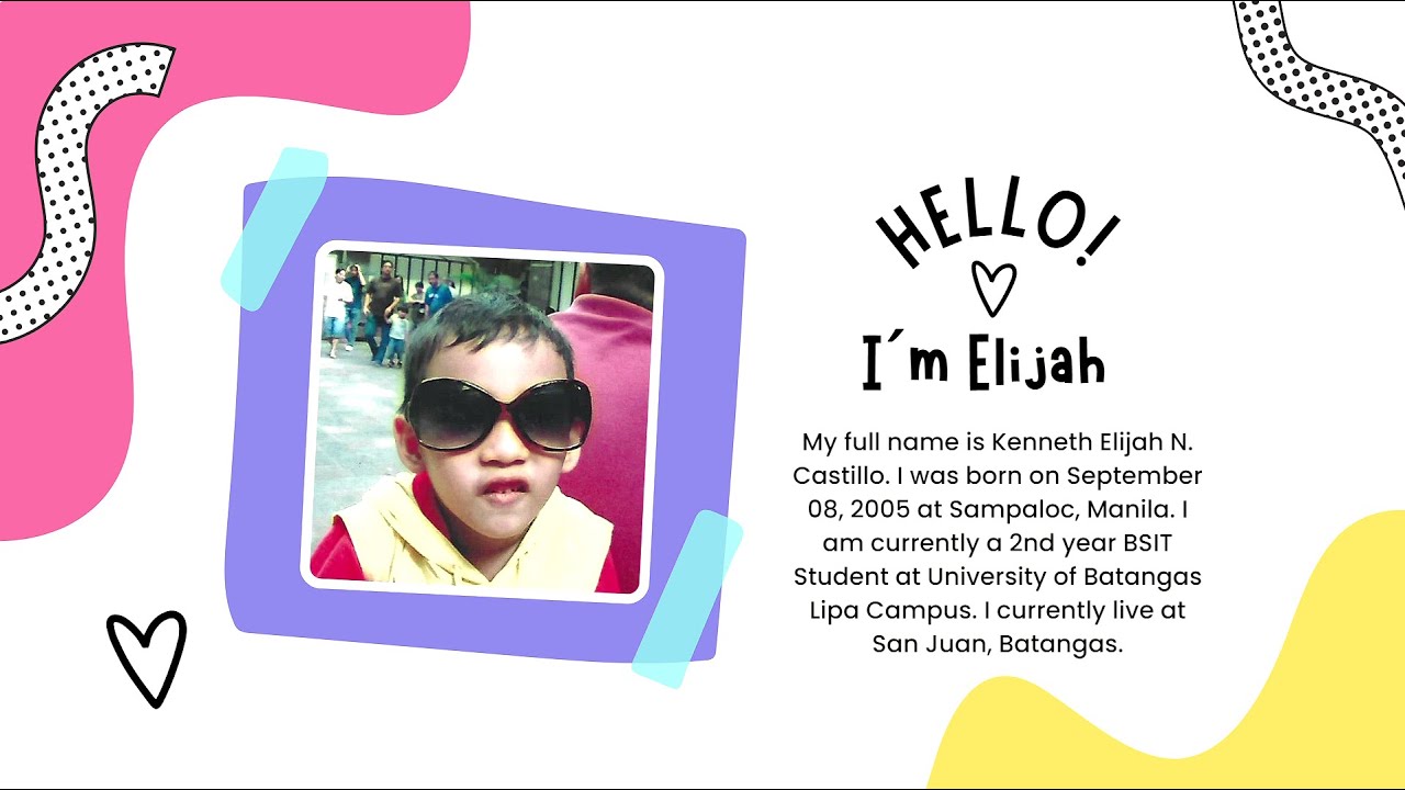 Elijah's Self Introduction - YouTube