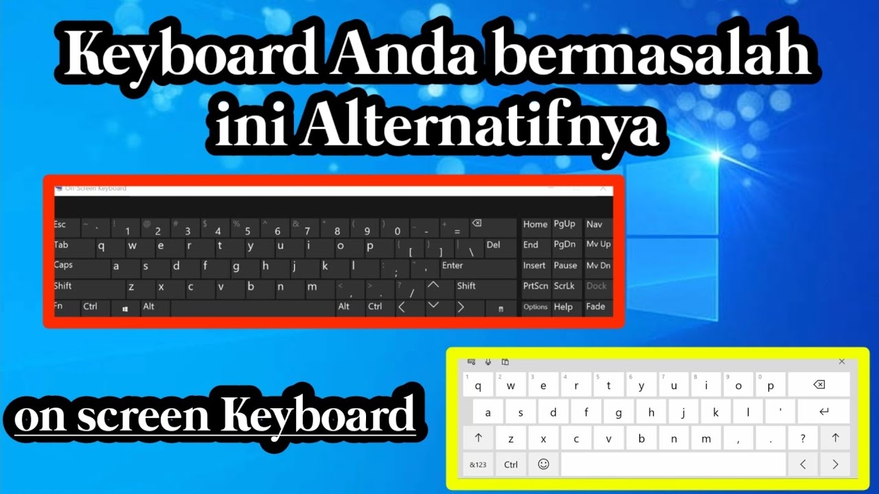 Cara menampilkan On Screen Keyboard di laptop/PC - YouTube