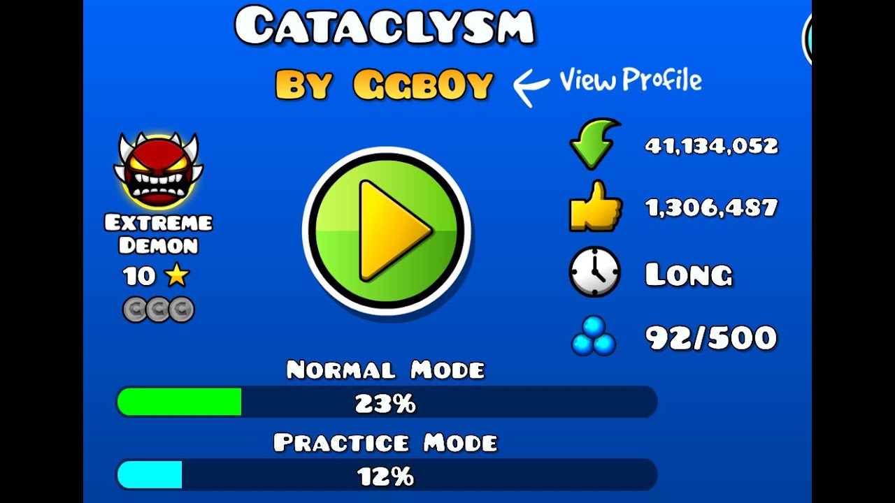 Geometry Dash: Learning Cataclysm 26% (HARDEST TOE2/DEADLOCKED) 69-100%, 6-31%, 18-39% [STREAM 5 ...