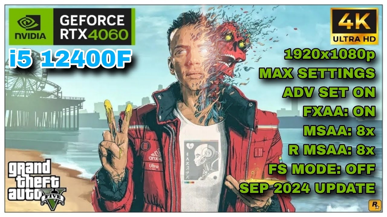 GTA V RTX 4060 MAX SETTING TEST | MSAA 8x FXAA ON ADVANCED SETTING ON # ...