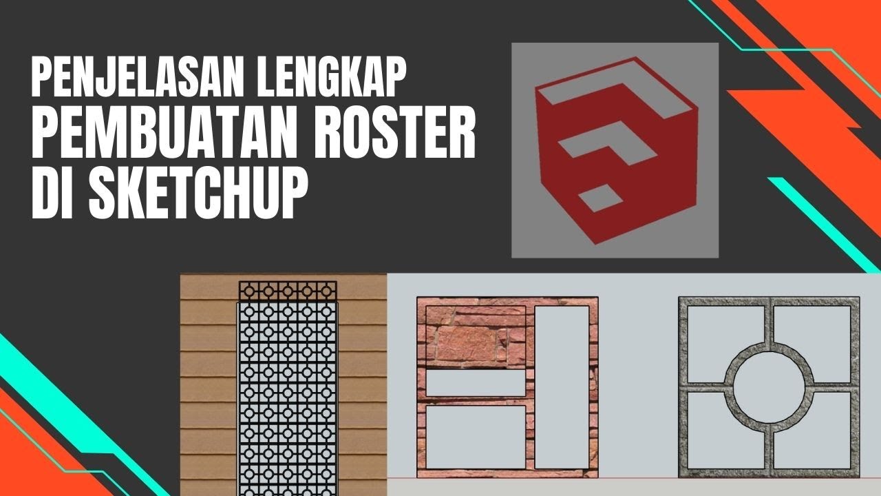 CARA MEMBUAT ROSTER ATAU LUBANG ANGIN DI SKETCH UP - PENJELASAN LENGKAP ...