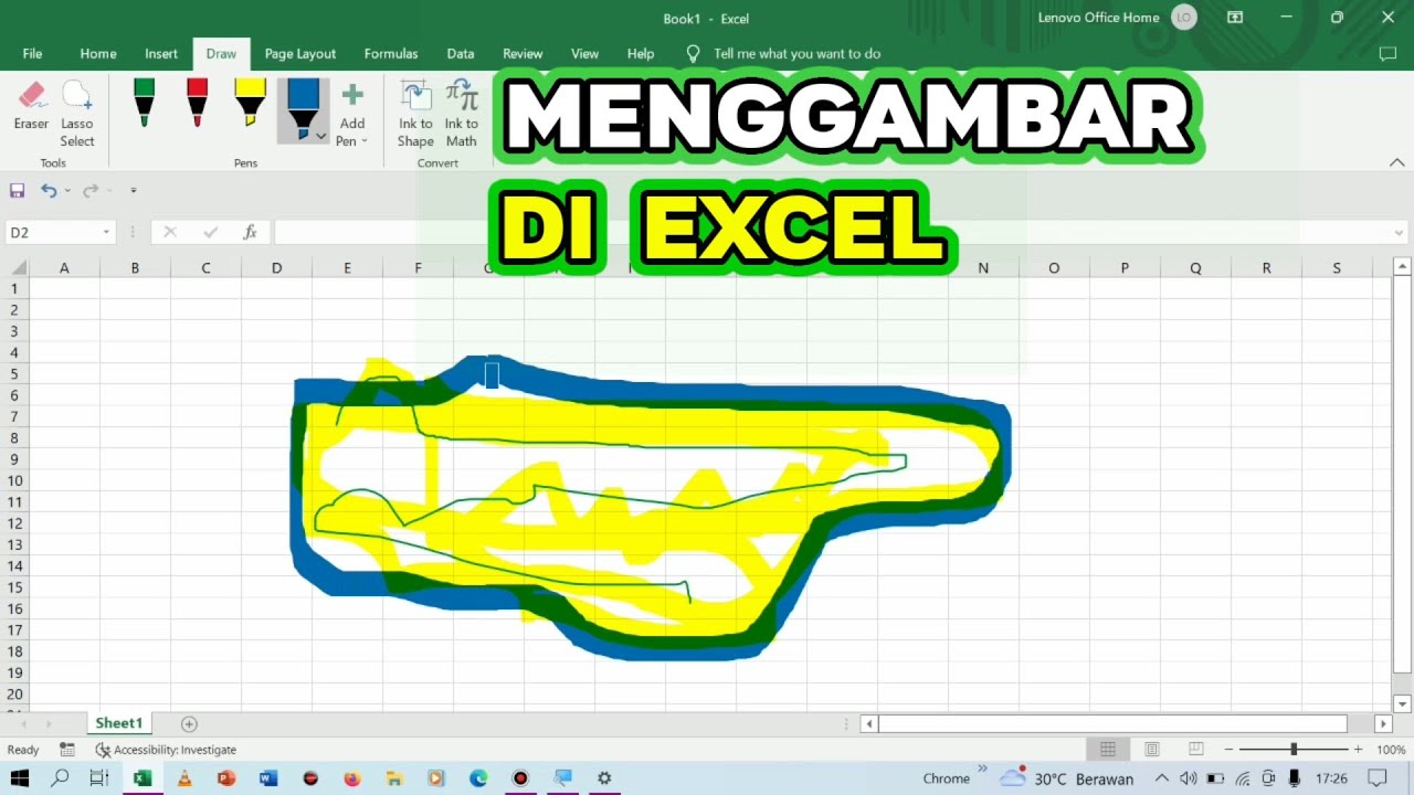 Cara Menggambar di Microsoft Excel - How to Draw in Microsoft Excel ...