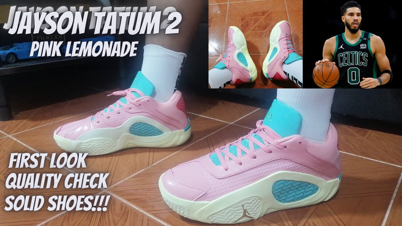 Jayson Tatum 2 "Pink Lemonade"/ Quality Check/ Reviews/ On-feet/ Squeak ...