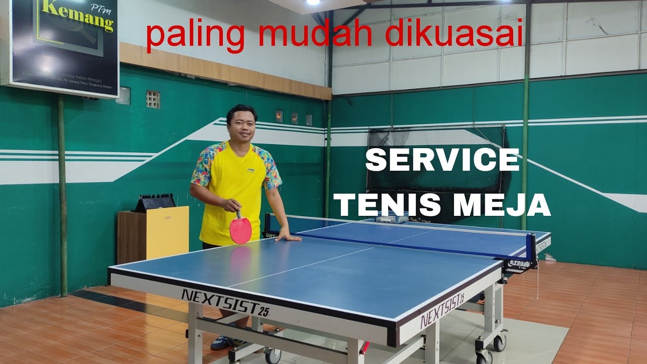 service isi tenis meja paling gampang untuk pemula tenis meja - YouTube