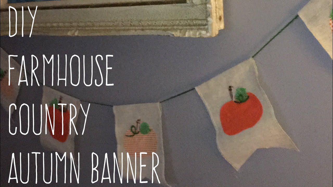 DIY Farmhouse Country Autumn Banner - YouTube