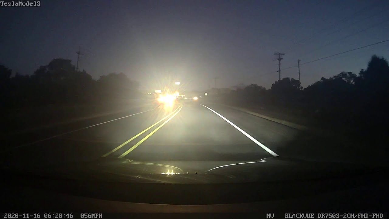 Tesla Model S hits deer. - YouTube