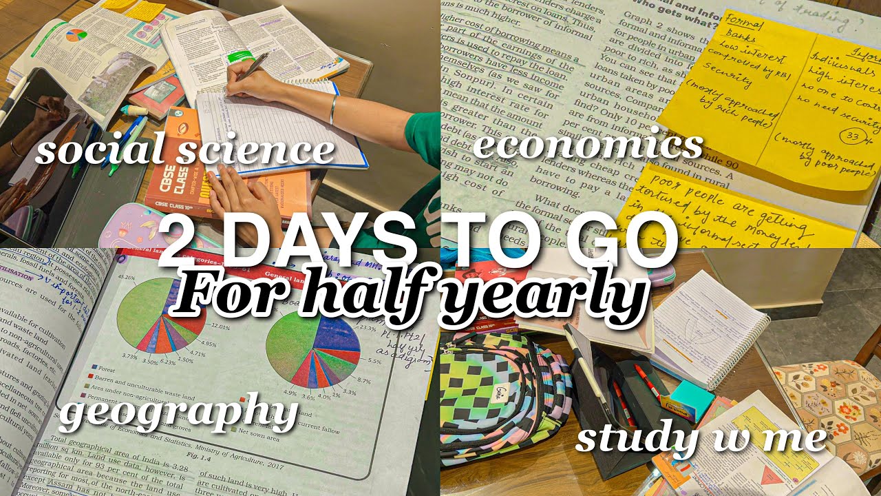 Half yearly in 2 DAYS (Study with me) *CBSE 10th Grader*📚 | Dia Gautam ...