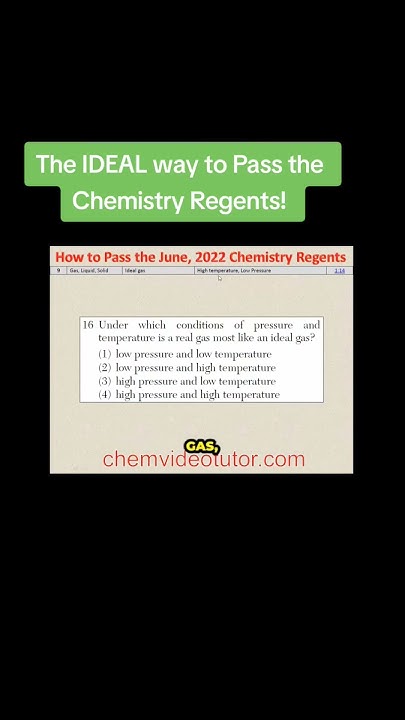 How to Pass the June, 2022 Chemistry Regents - Way 9 #shorts #newyork # ...