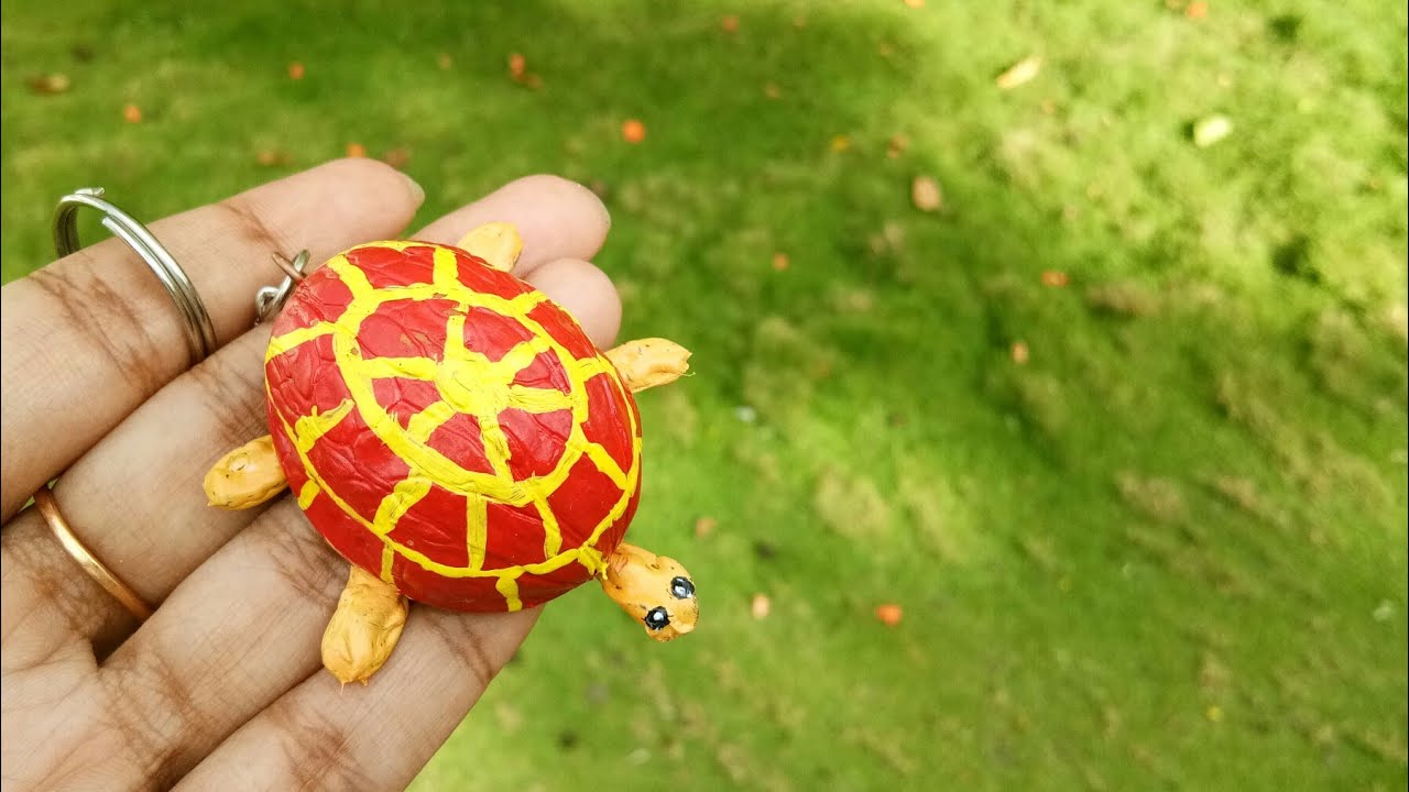 DIY Key Chain Making craft Idea from Nut Shell By Aloha Crafts (Best ...