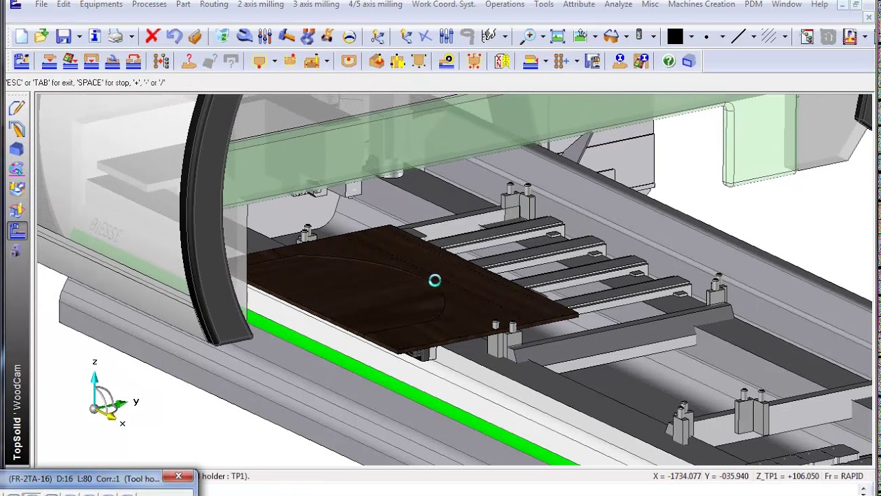 TopSolid'Wood #8: Woodworking - Machine Simulation - YouTube