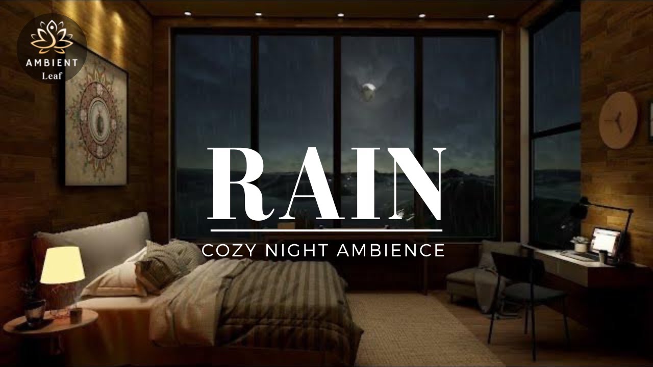 Relaxing Rain Sounds For Sleeping|Asmr Sounds |Night Ambience In A Cozy ...