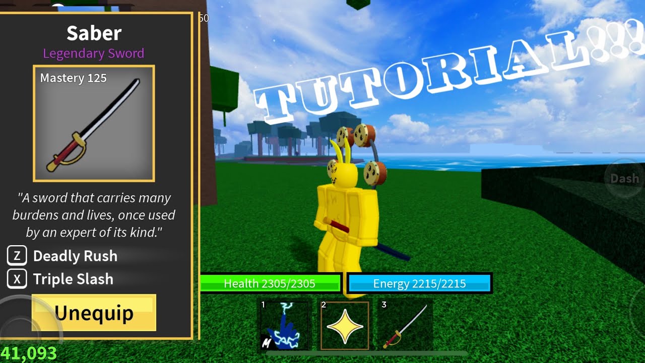 Blox Fruit Saber Tutorial - YouTube