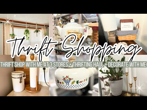 THRIFT WITH ME at 3 THRIFT STORES / THRIFTING FOR VINTAGE DECOR / HOME ...