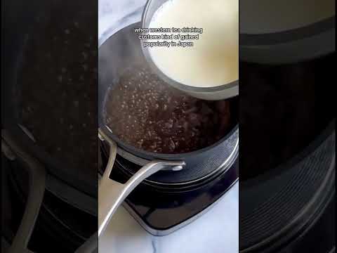 Japanese Milk Tea. Find the full recipe linked in the comments. #japan #dairy  #milk #tea #milktea