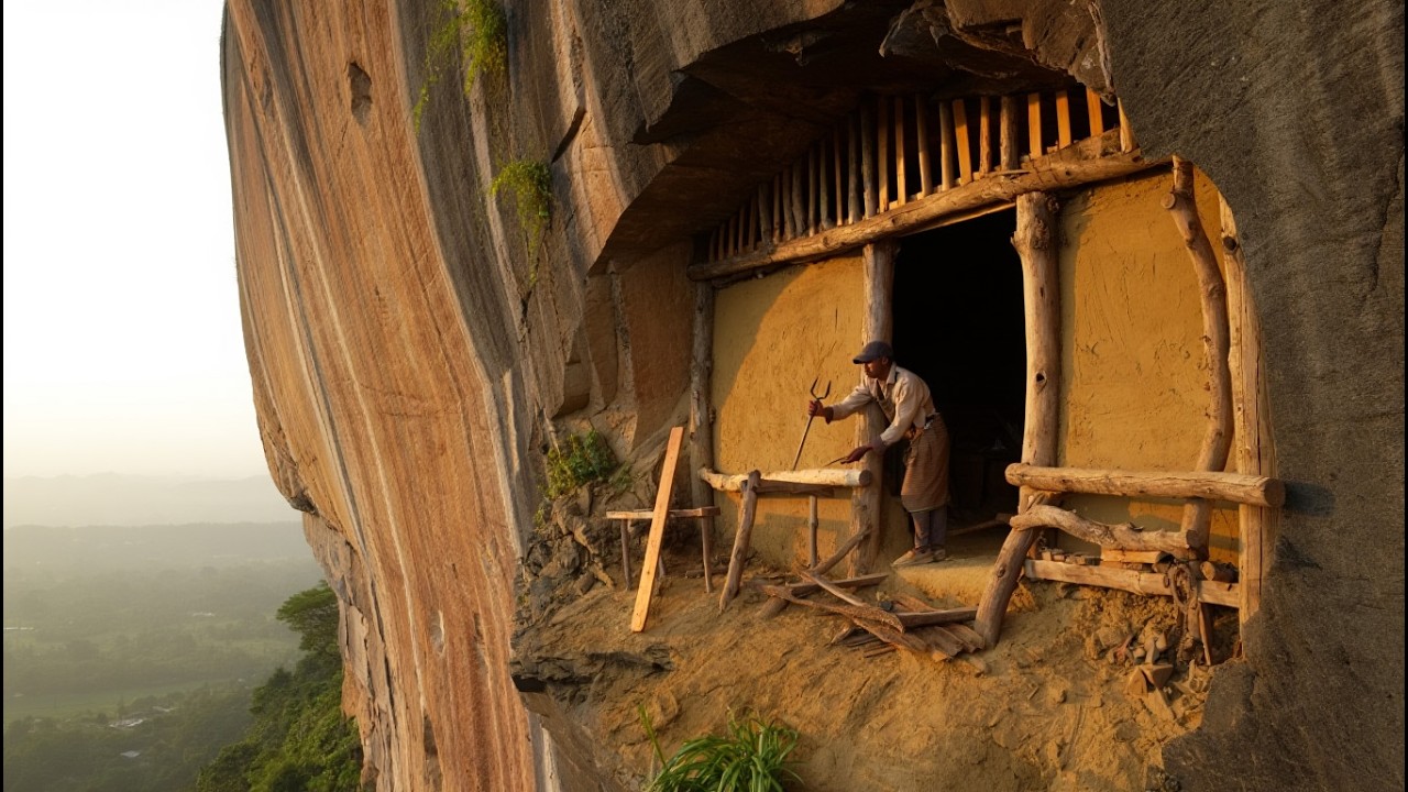 Carving a Cave Shelter Into a Hillside | Full Primitive Build - YouTube