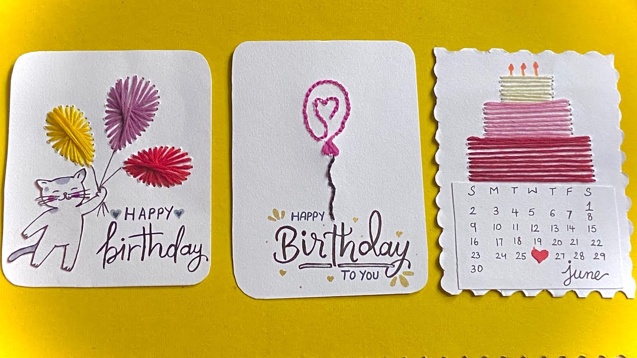 Birthday Card Ideas | Viral Thread Cards #diy #giftideas #birthdaycard ...