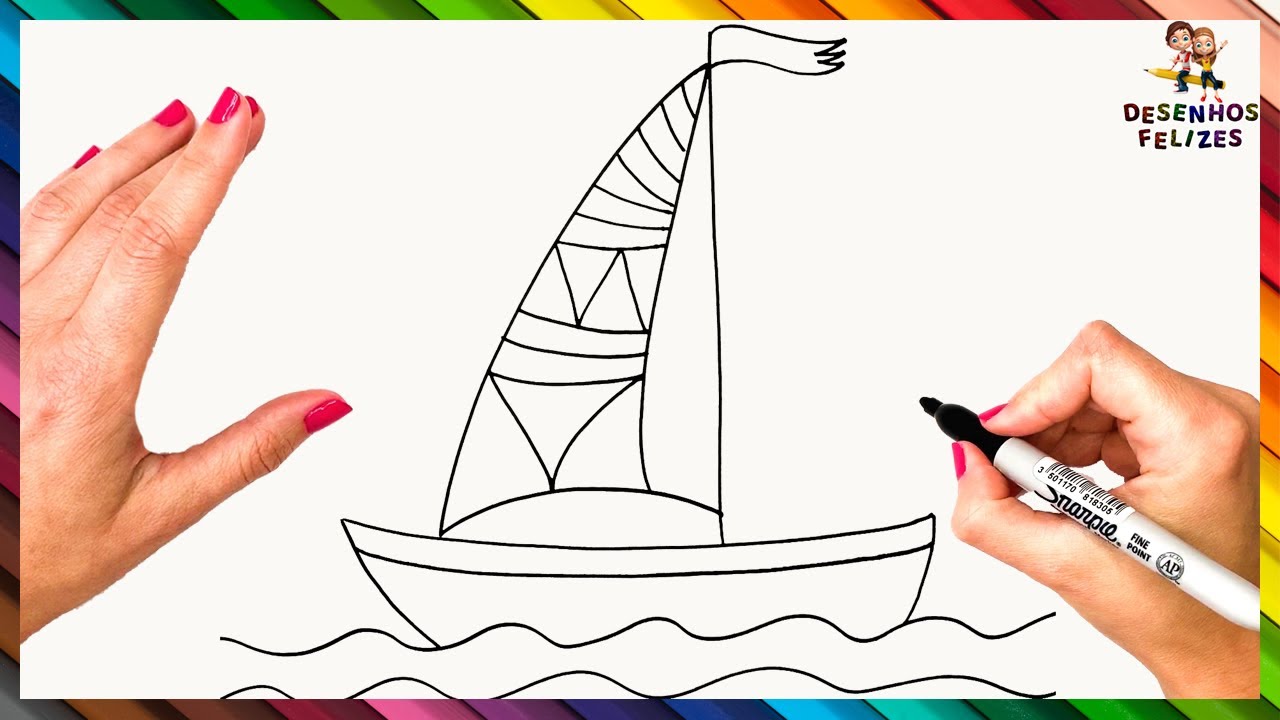 Como Desenhar Um Veleiro Passo A Passo ⛵ Desenhar Veleiro Fácil - YouTube