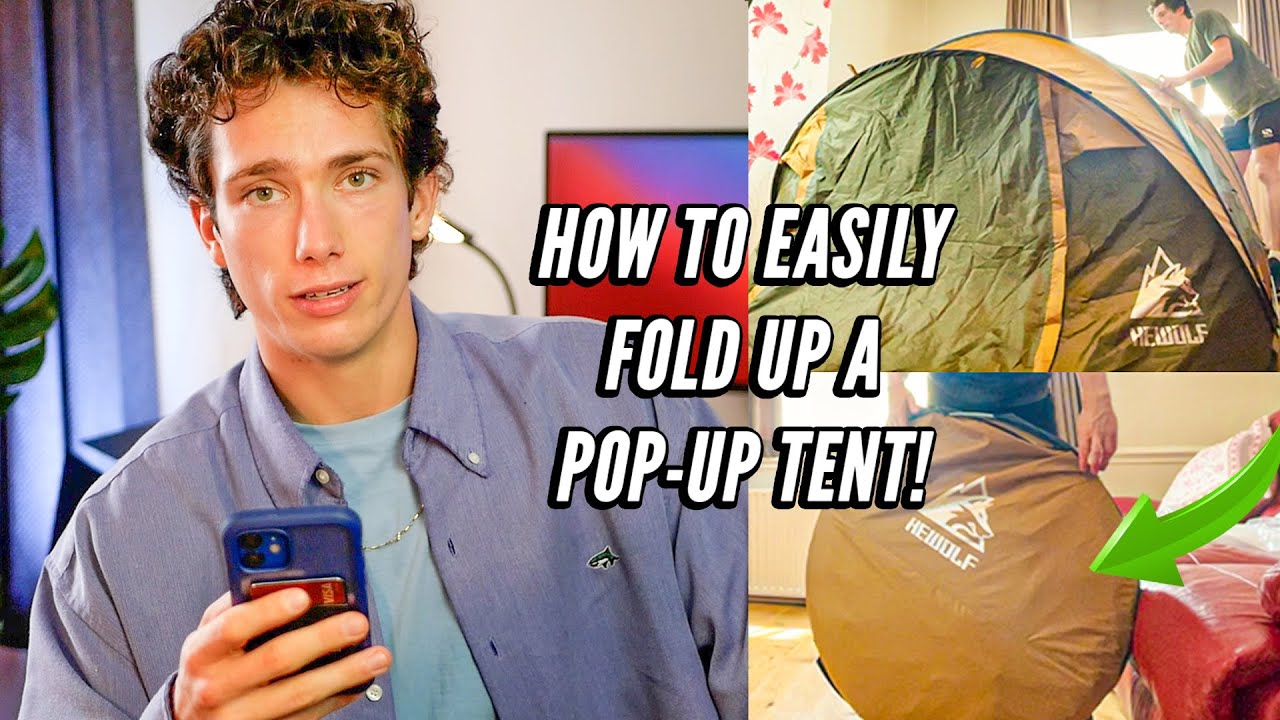 How To Fold Up A Pop Up Tent! (Easy folding Tutorial for folding a Tent ...