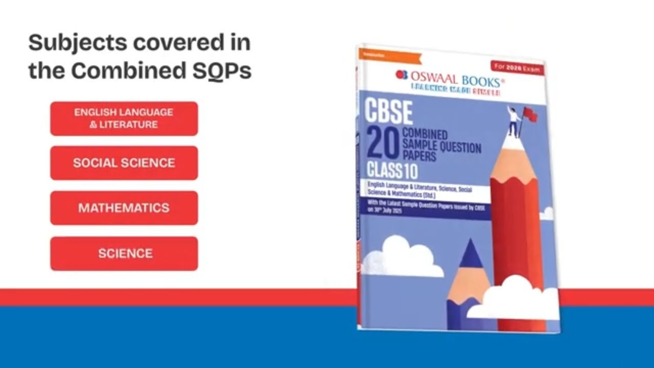 20 Combined Sample Question Papers for Class 10 | All Subjects | Oswaal ...