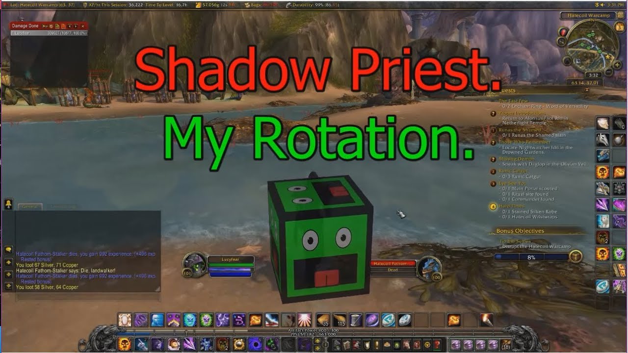 World of Warcraft Legion Shadow Priest Rotation - YouTube