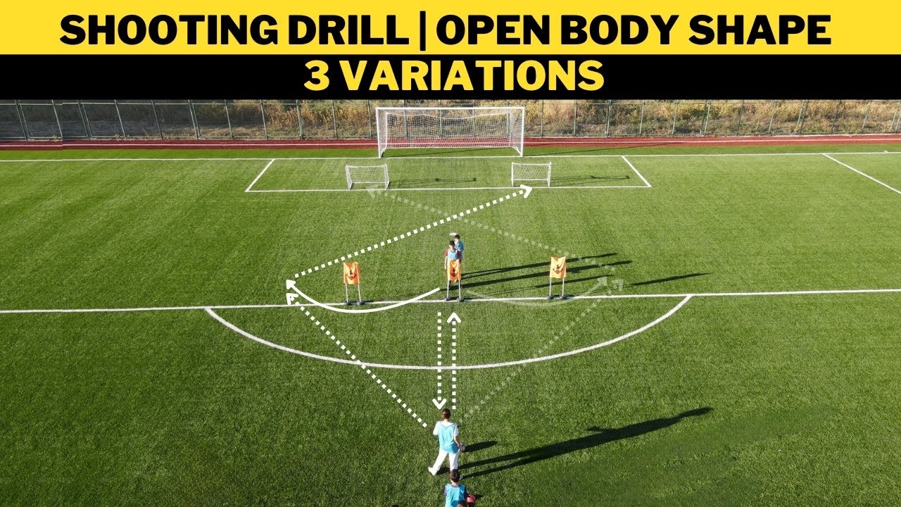Shooting Drill | Open Body Shape | 3 Variations | Football Training ...