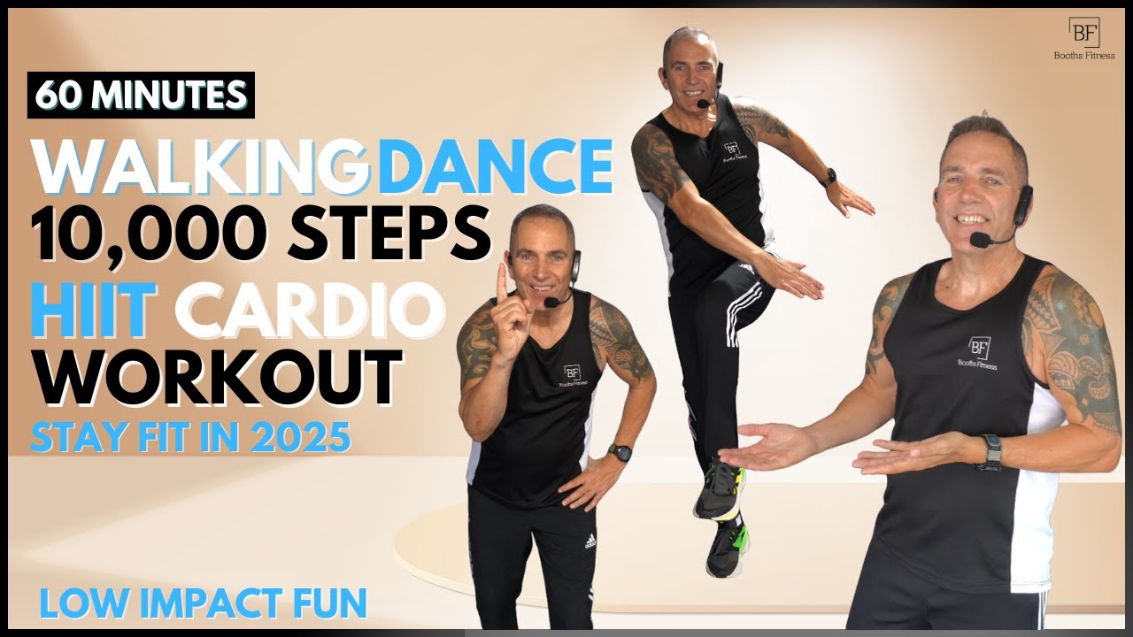 10000 Steps in 60 Min - Walking Cardio Dance Workout To Burn Fat and ...