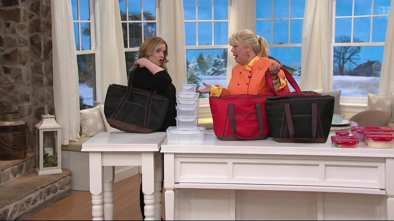 Lock & Lock Insulated Cooler Bag & 6-Piece Storage Set on QVC - YouTube