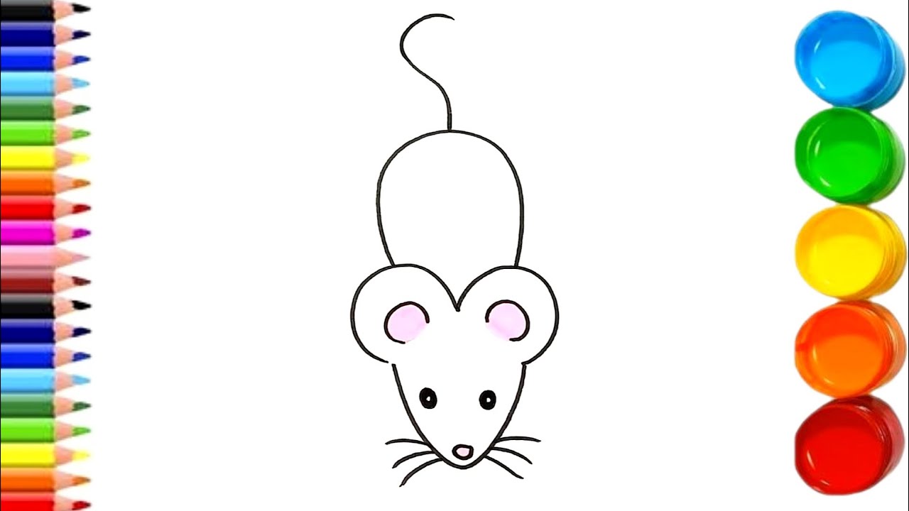 How To Drawing A Cute Mouse Easy | Rat Drawing | How To Draw Mouse ...