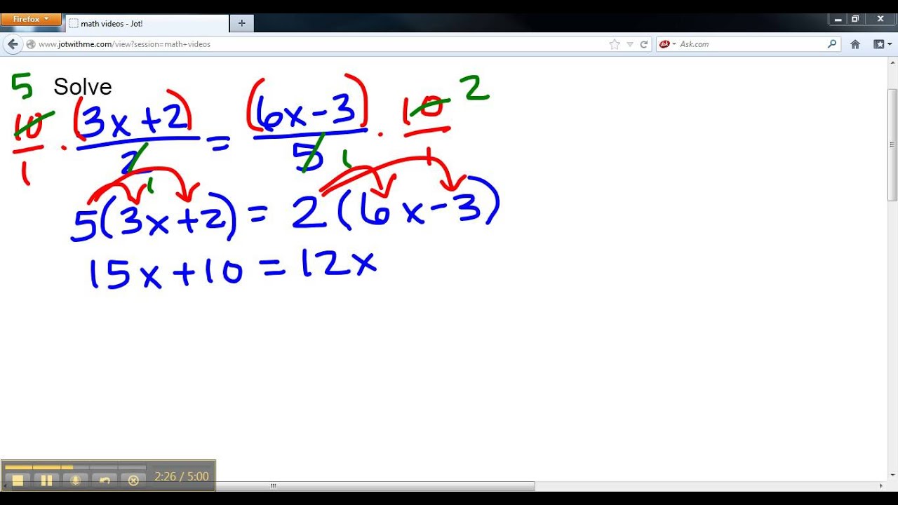 Solve The Equation 3x 2 2 6x 3 5 YouTube