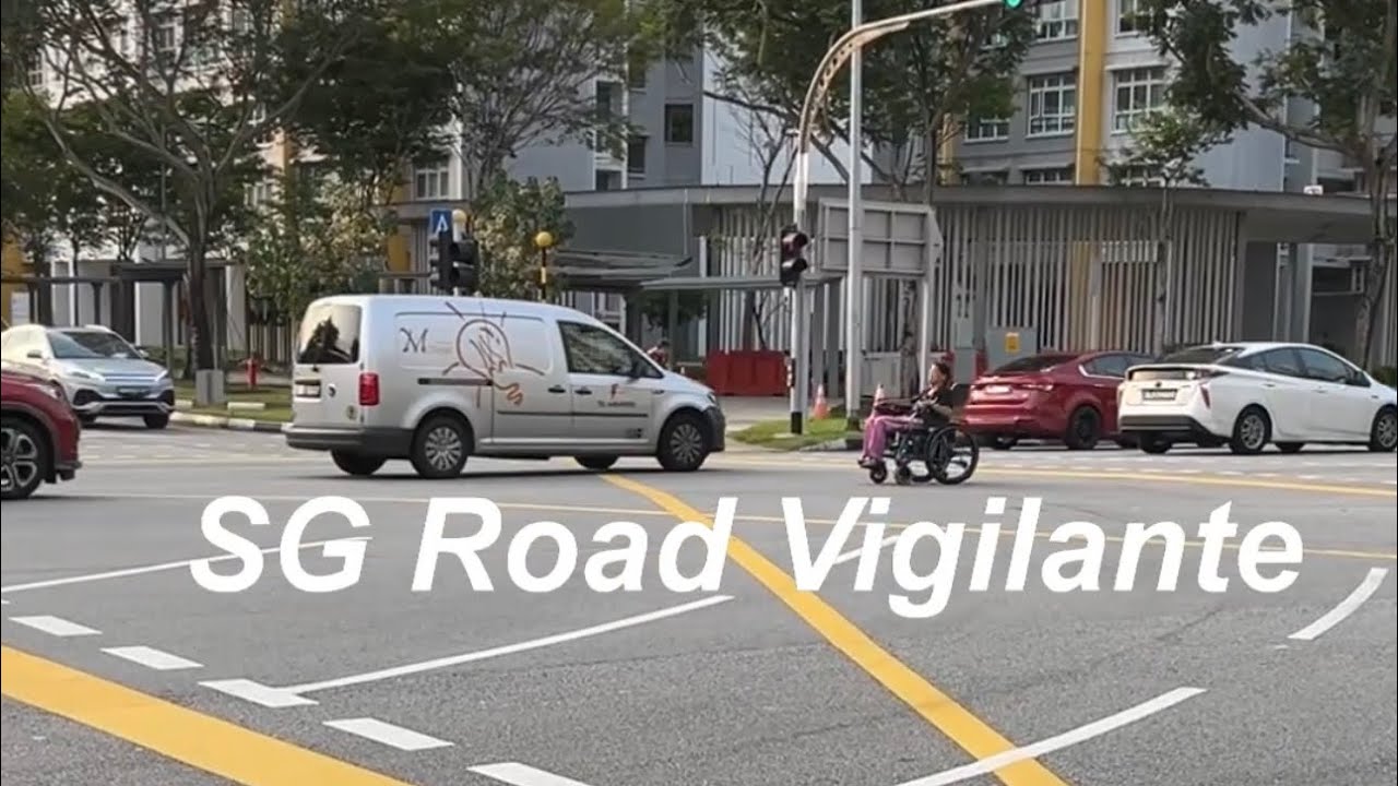 23sep2024 Sengkang lady on #pma wheel chair jay crossing the road daily ...